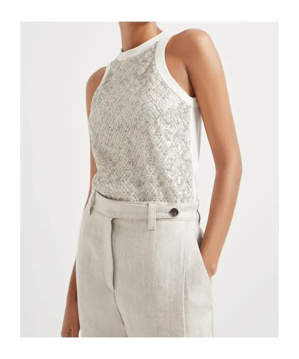 Brunello Cucinelli Tailored Trousers With Adjustable Cuffs - Cool Beige