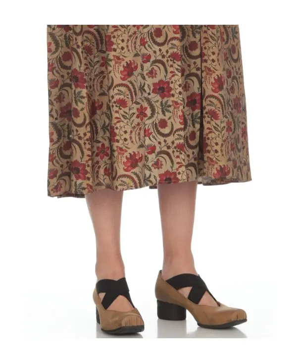 UMA WANG Square-toe Leather Ballerina - Green