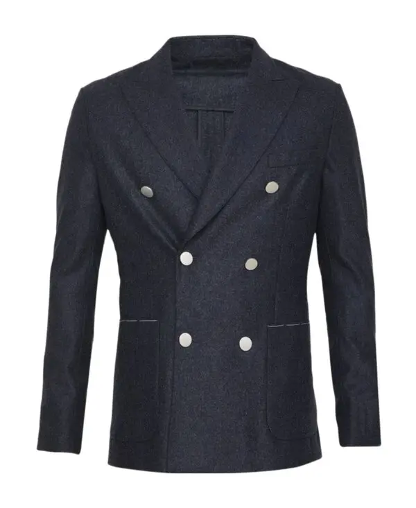 TONELLO Double-breasted Flannel Jacket
