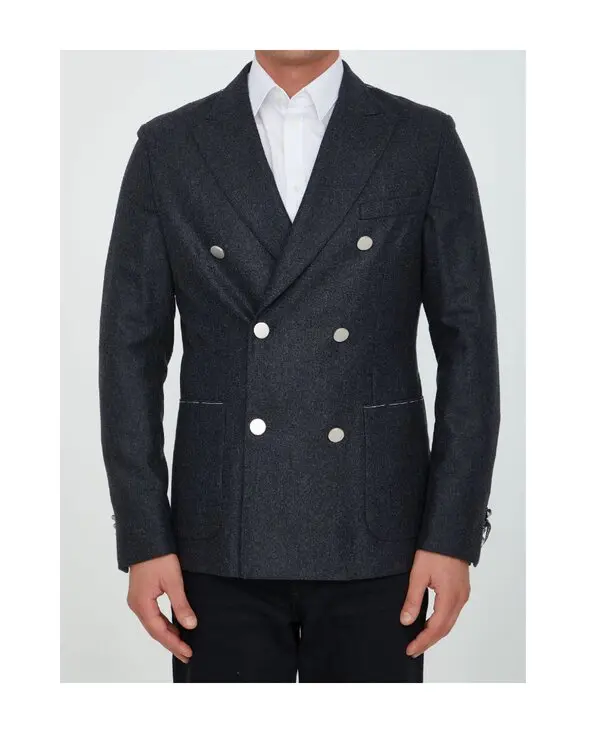 TONELLO Double-breasted Flannel Jacket