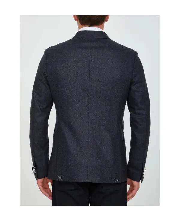 TONELLO Double-breasted Flannel Jacket