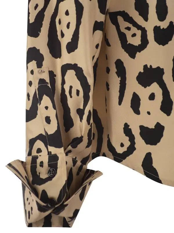 Sportmax Animal Print Long Sleeve Shirt
