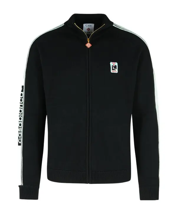 Casablanca Long Sleeve Zip Up Jacket - Black