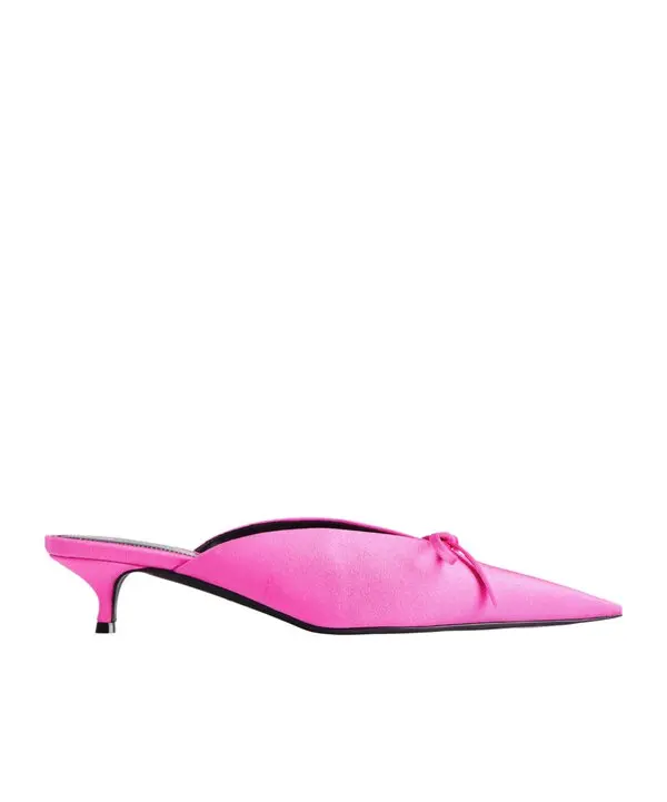 Balenciaga Knife Bow Mules - Pink
