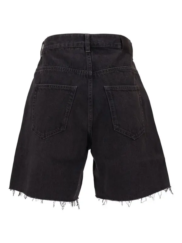 Saint Laurent Distressed Denim Bermuda Shorts