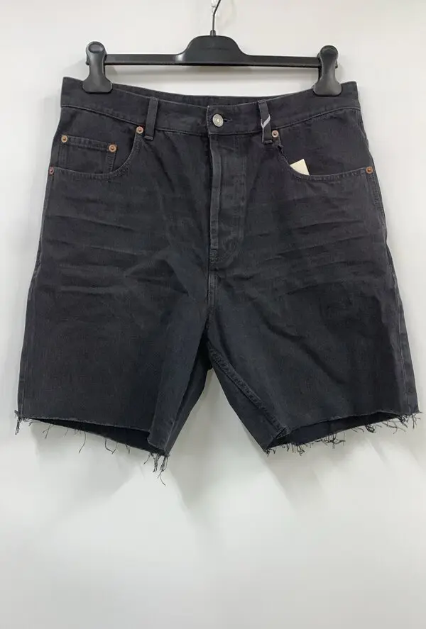 Saint Laurent Distressed Denim Bermuda Shorts