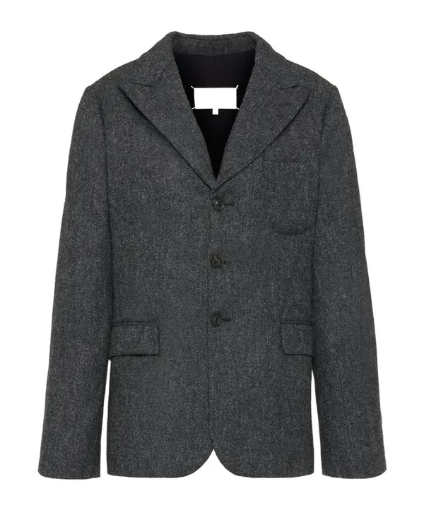 MAISON MARGIELA Single-breasted Blazer - Dark Gray