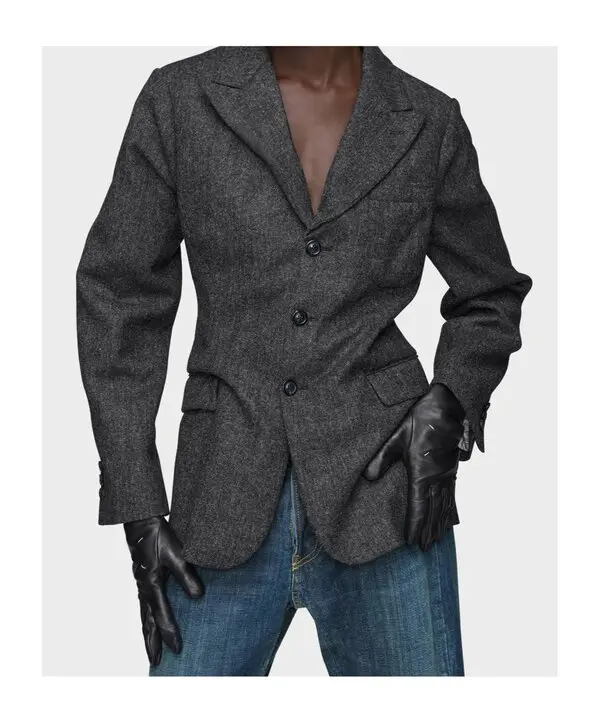 MAISON MARGIELA Single-breasted Blazer - Dark Gray