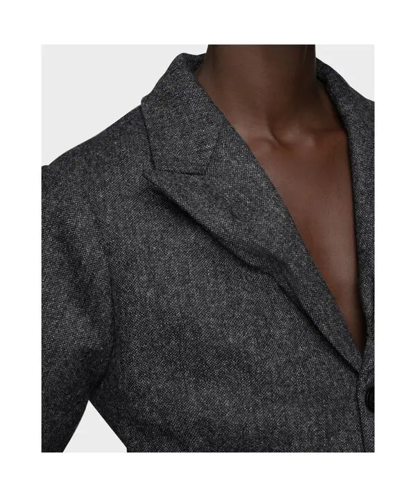 MAISON MARGIELA Single-breasted Blazer - Dark Gray