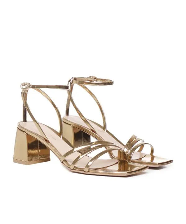 GIANVITO ROSSI Ankle Strap High Heel Sandals - Nude