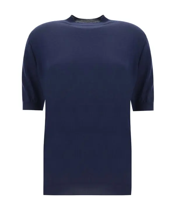 Bottega Veneta Logo Embroidered Knitted Top