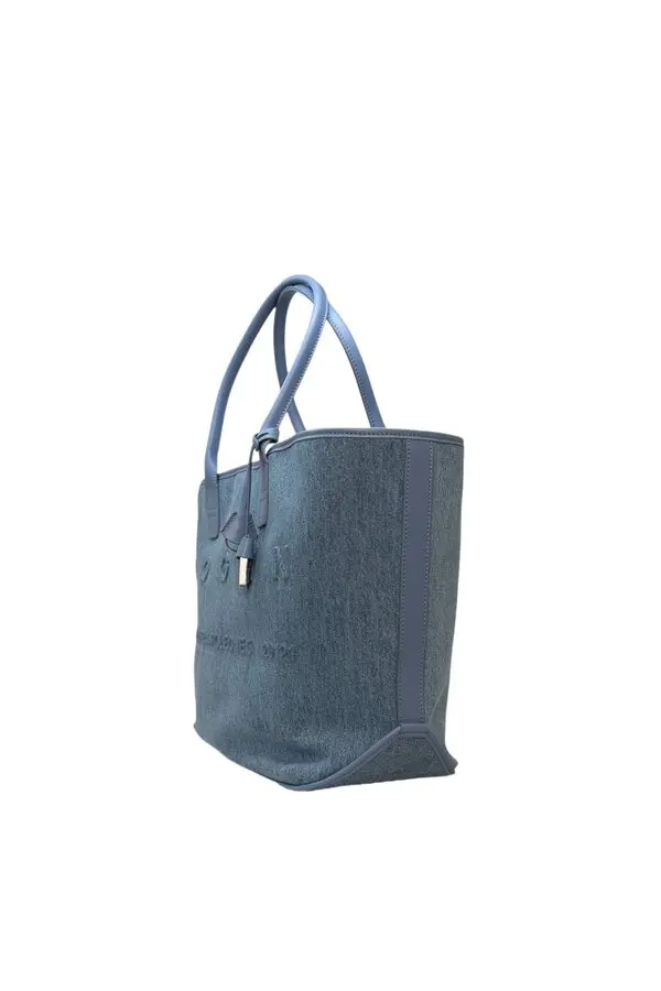 Hogan Embossed Shopping Tote Bag - Blue