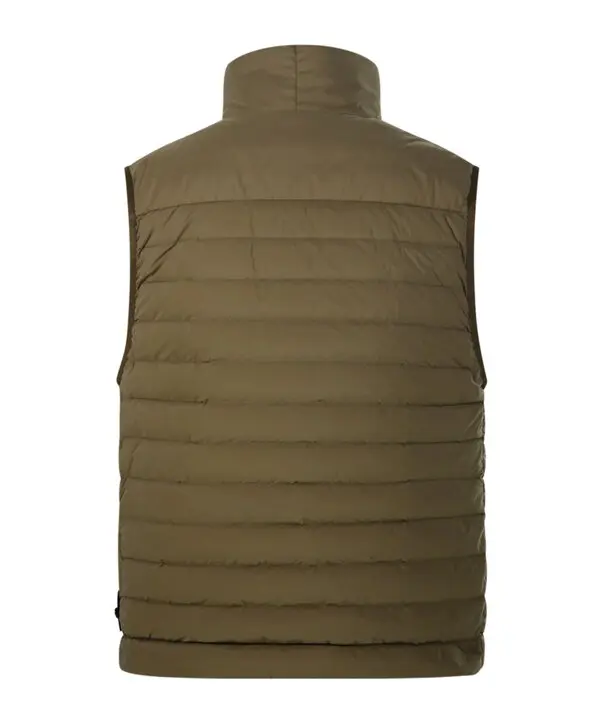 Stone Island Quilted Stand Collar Gilet - Green