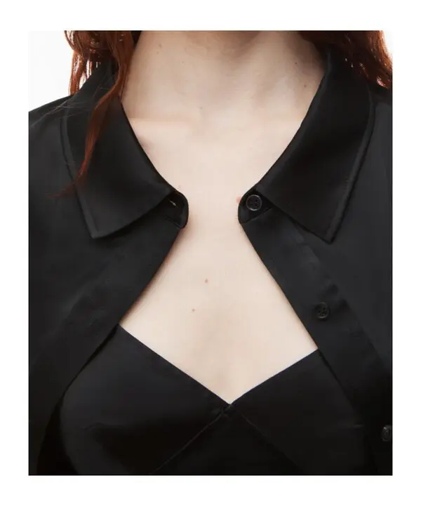 Alexander Wang Satin Slip Dress With Jacket