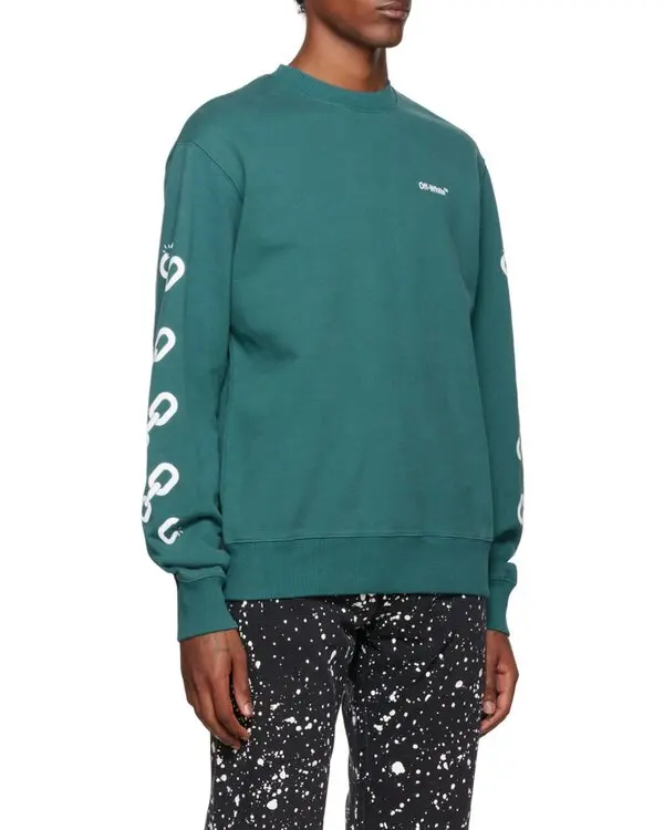 Off-White Chain Arrows Print Crew Neck Sweatshirt