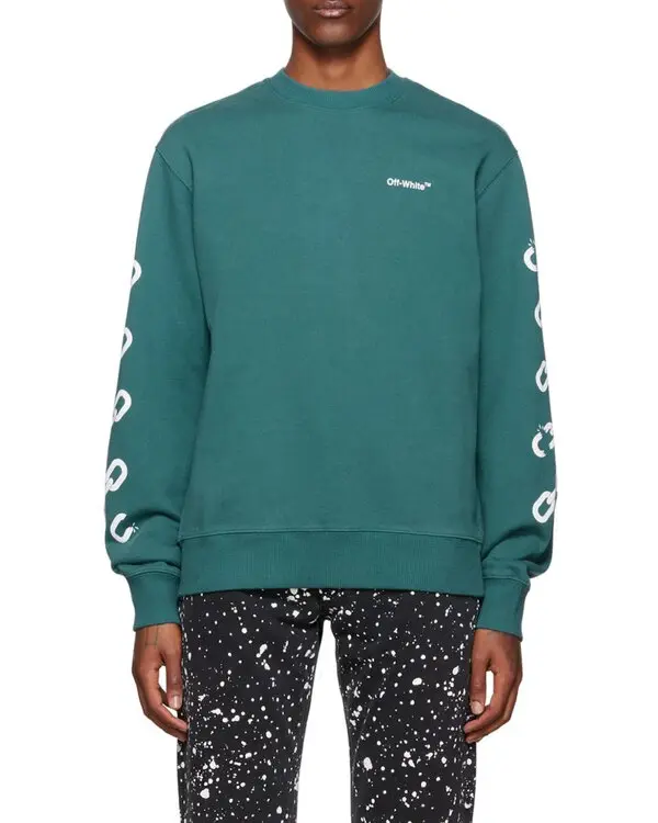 Off-White Chain Arrows Print Crew Neck Sweatshirt