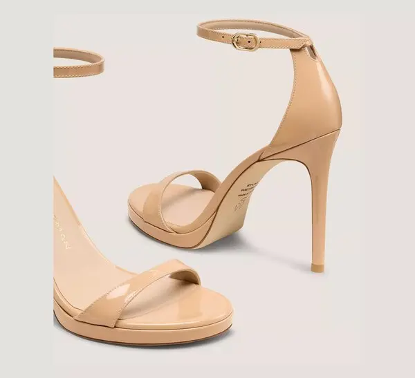 STUART WEITZMAN Nudist Platform Stiletto Sandals - Drab