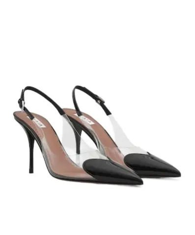Alaïa Le Coeur Pointed Toe Slingback Pumps