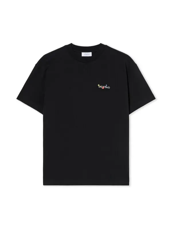 Off-White Arrow Flower Printed Crewneck T-shirt - Black