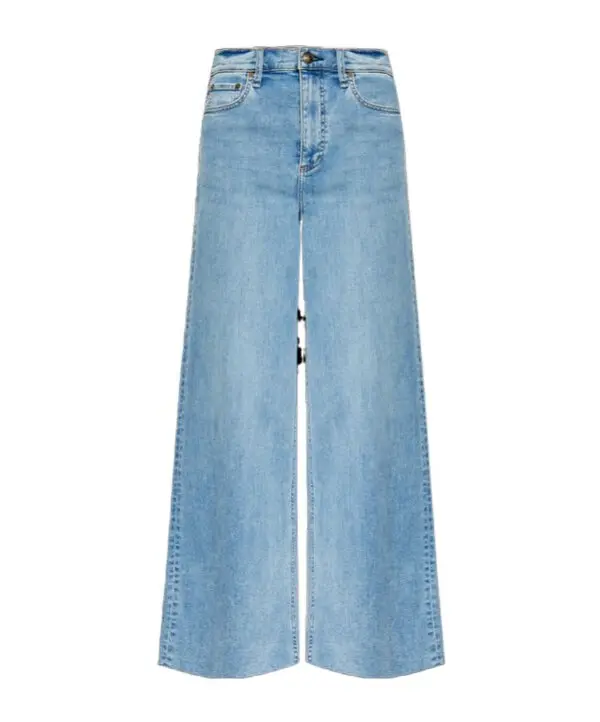 Rag & Bone Logo Patch Wide Leg Jeans