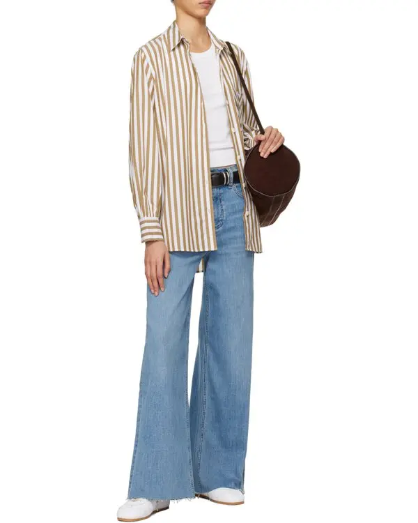 Rag & Bone Logo Patch Wide Leg Jeans