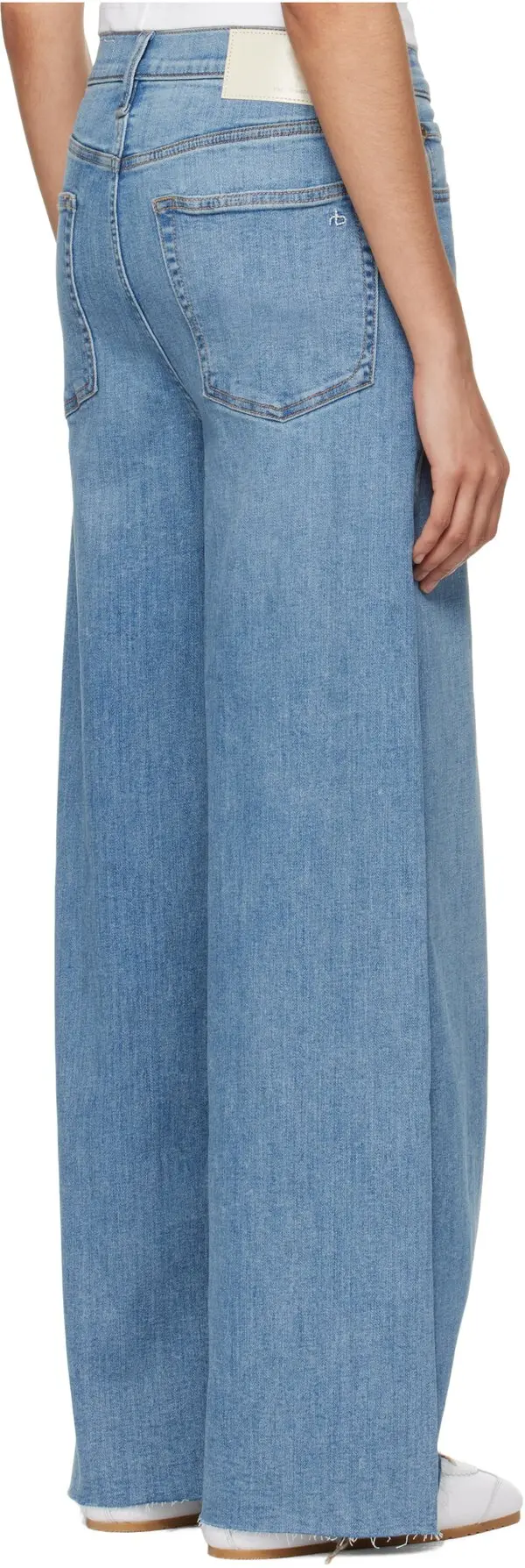 Rag & Bone Logo Patch Wide Leg Jeans