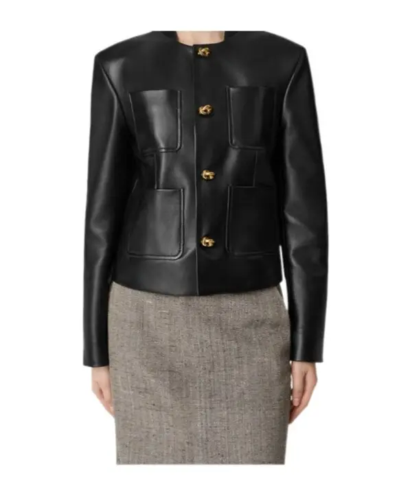 Bottega Veneta Knot Detailed Leather Blouson