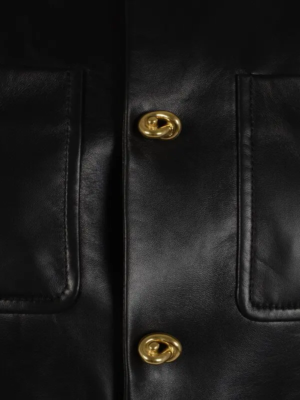Bottega Veneta Knot Detailed Leather Blouson
