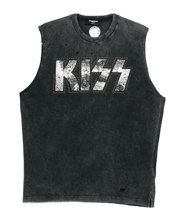 Dsquared2 X Kiss Crewneck Studded Tank Top