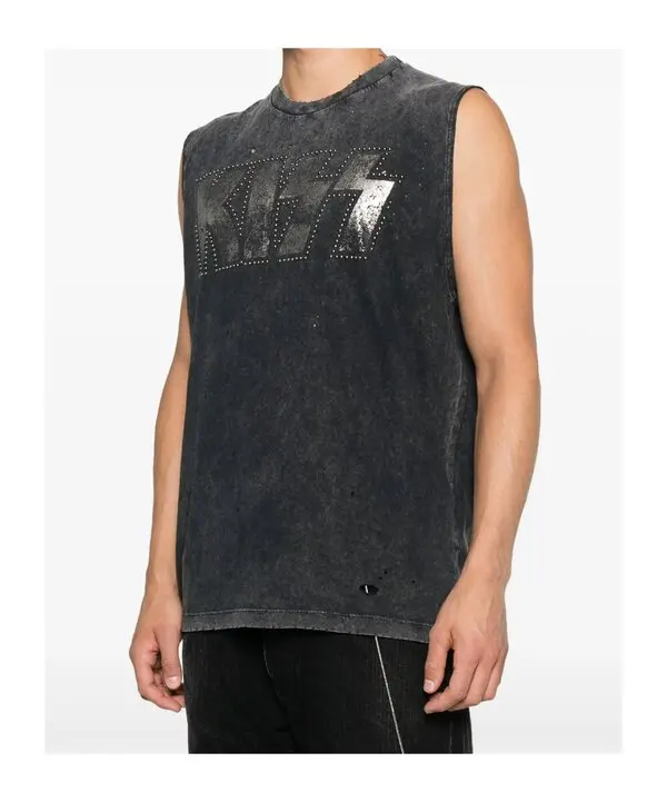 Dsquared2 X Kiss Crewneck Studded Tank Top