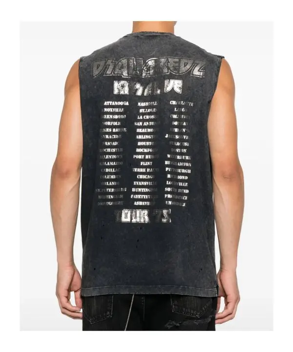 Dsquared2 X Kiss Crewneck Studded Tank Top