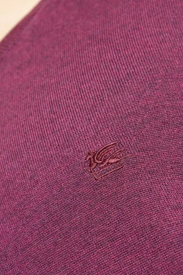 Etro Logo Embroidered Knitted Jumper - Red