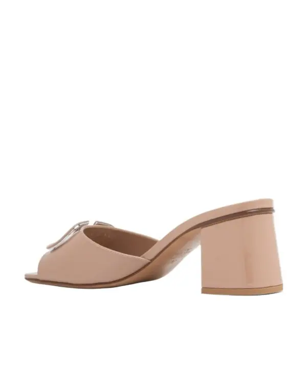 Valentino Garavani Vlogo Signature Patent Leather Slide Sandal 60mm