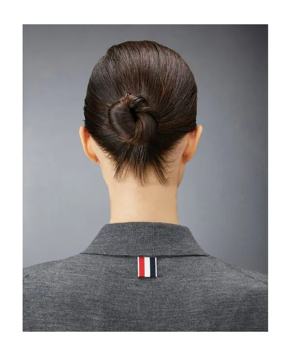 Thom Browne Four-bar Stripe Detail Short Sleeve Polo