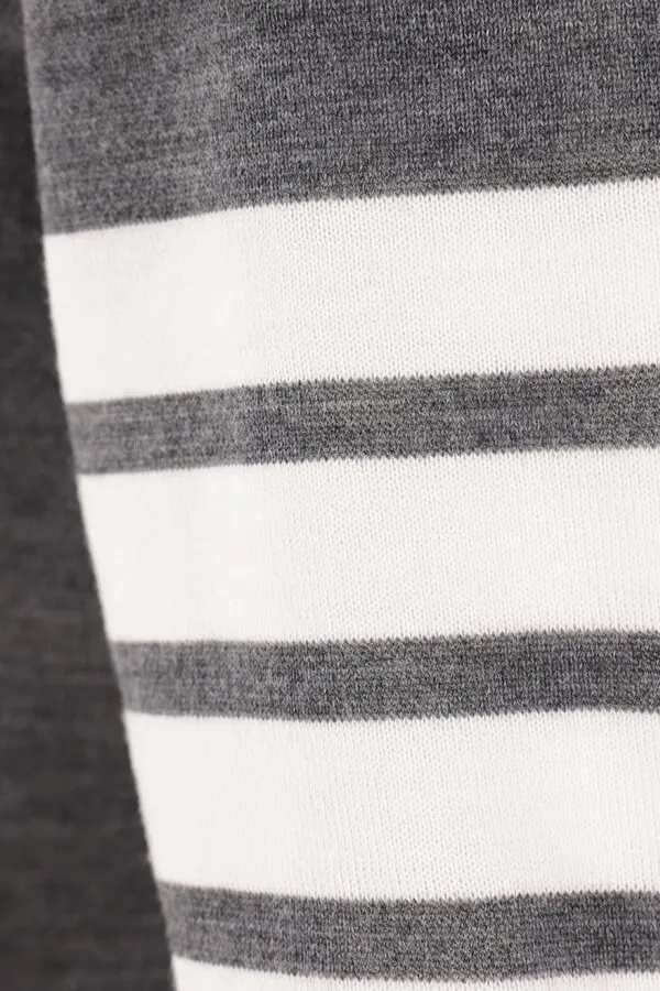 Thom Browne Four-bar Stripe Detail Short Sleeve Polo - Medium Gray