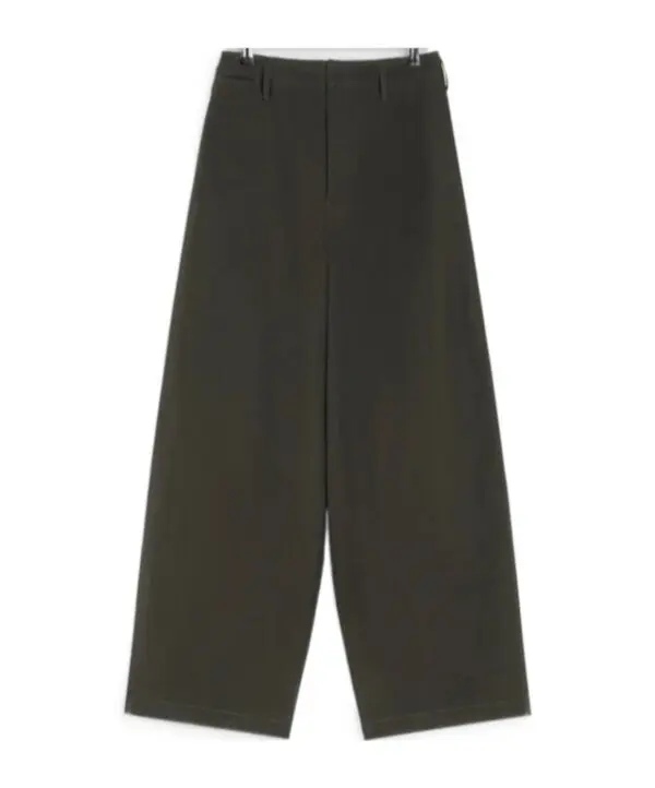 LEMAIRE Wide Leg Chinos - Espresso