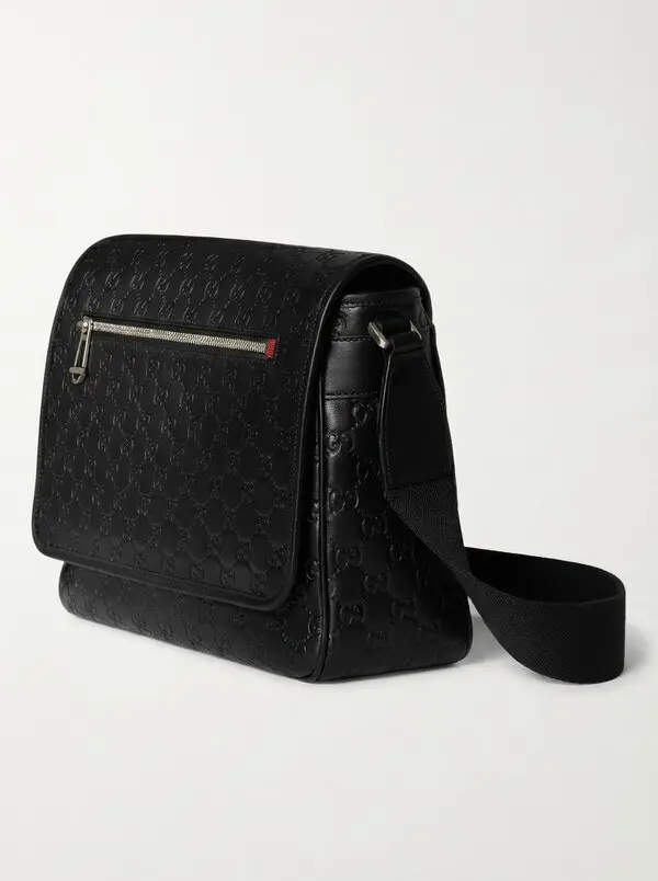 Gucci Gg Emblem Medium Crossbody Bag - Black