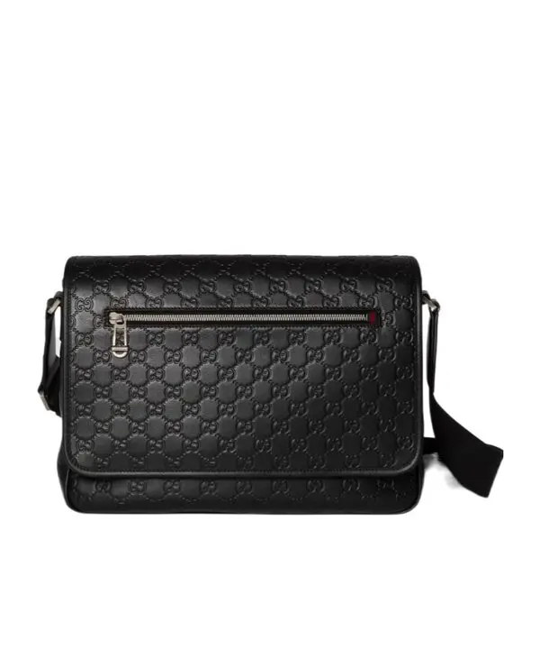 Gucci Gg Emblem Medium Crossbody Bag - Black