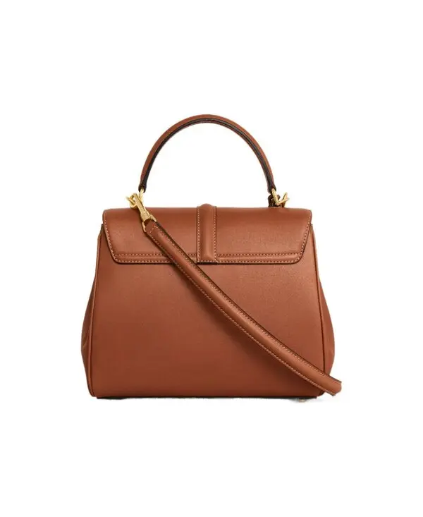 Celine Small 16 Bag In Natural Calfskin - Brown