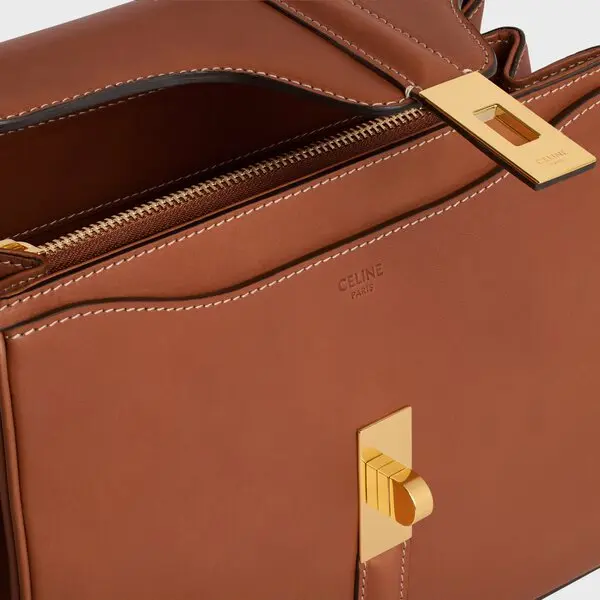 Celine Small 16 Bag In Natural Calfskin - Brown