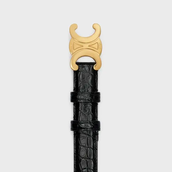Celine Medium Triomphe Belt In Alligator