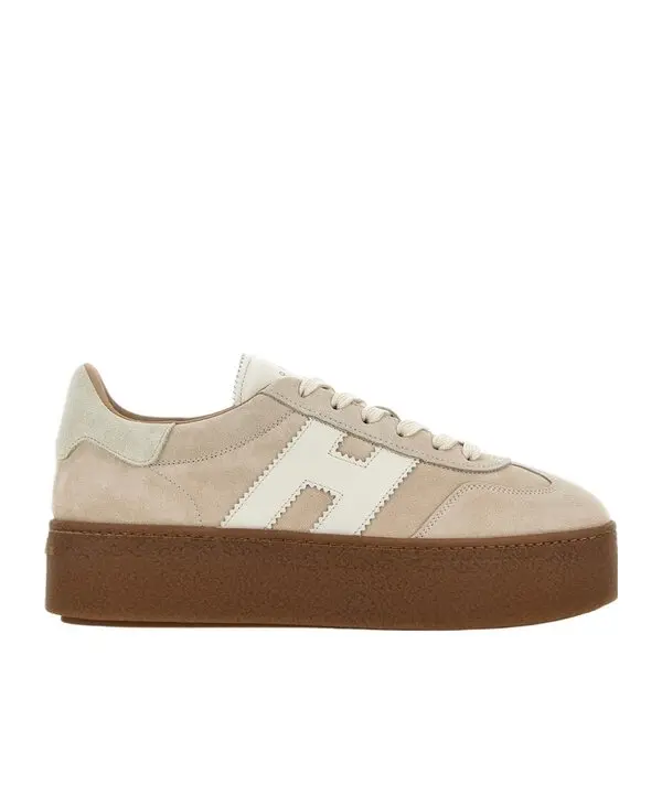 Hogan Side H Patch Platform Sneakers - Ivory
