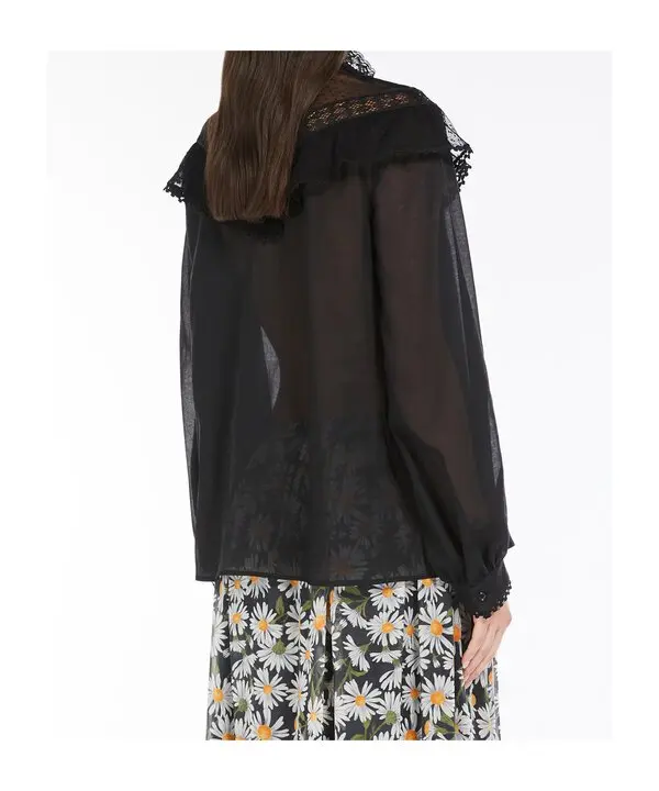 Max Mara Lace Button-up Top