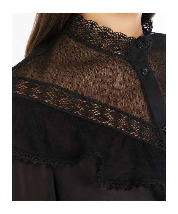 Max Mara Lace Button-up Top