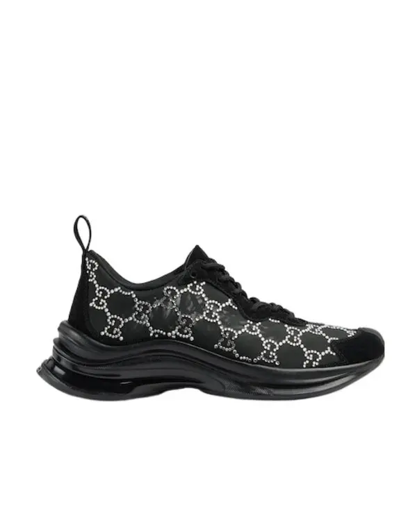 Gucci Run Gg Crystal Mesh Sneakers