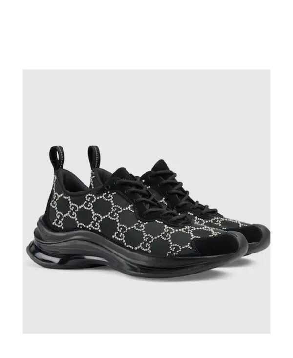 Gucci Run Gg Crystal Mesh Sneakers