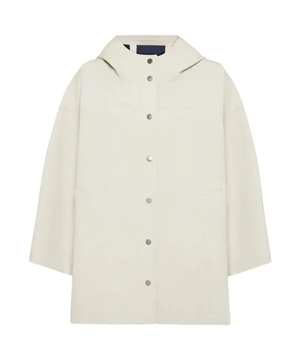 Brunello Cucinelli Hooded Cape-sleeved Jacket With Buckle Detail