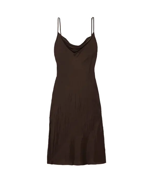 Dries Van Noten Thin Shoulder Strap Dress With Frills