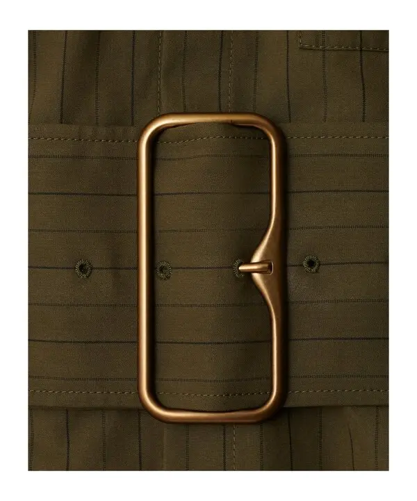 Burberry Regular Fit Striped Belted Waist Shirt