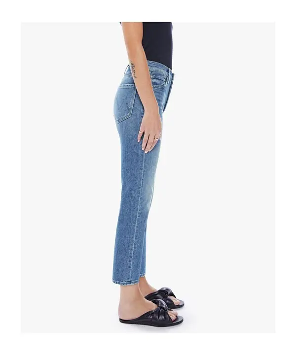 MOTHER High-rise Straight Leg Denim Pants